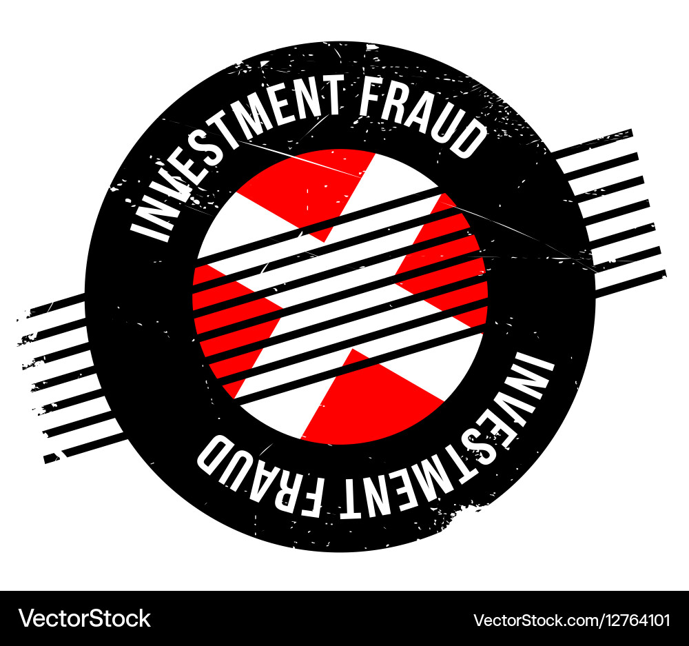 Investment fraud rubber stamp Royalty Free Vector Image