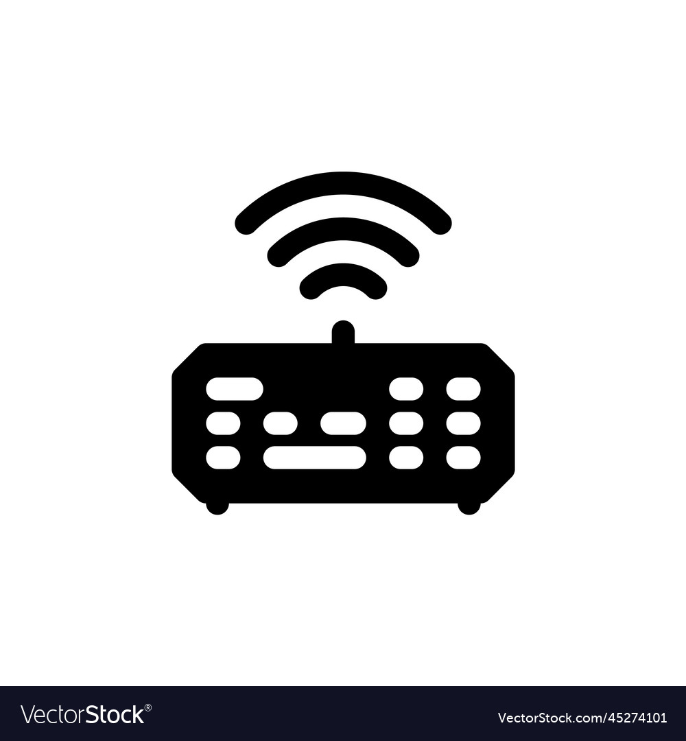 Keyboard wireless icon computer component icon Vector Image