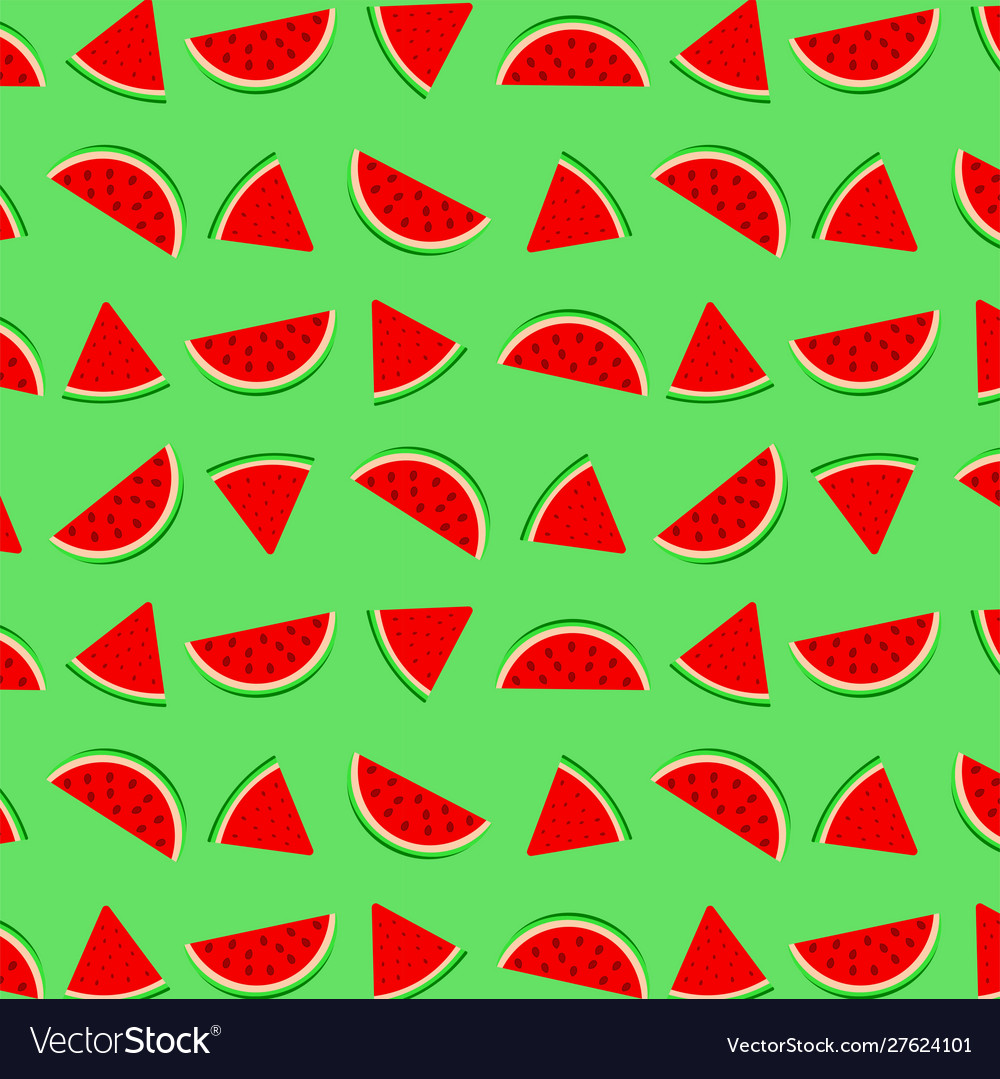 Pattern with watermelon slices Royalty Free Vector Image