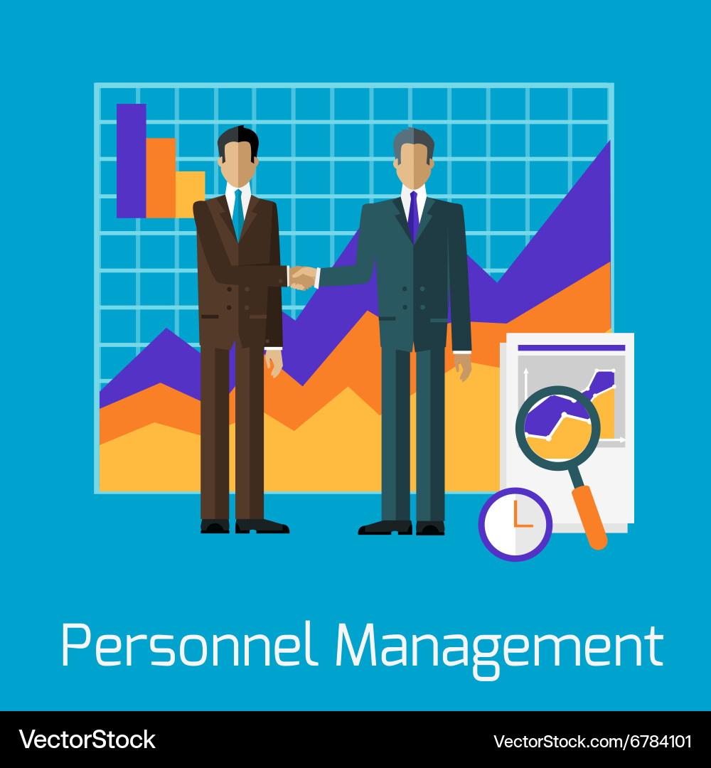 Personnel management people handshake Royalty Free Vector