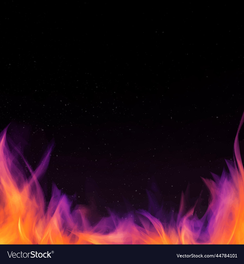 Retro fire flame border Royalty Free Vector Image