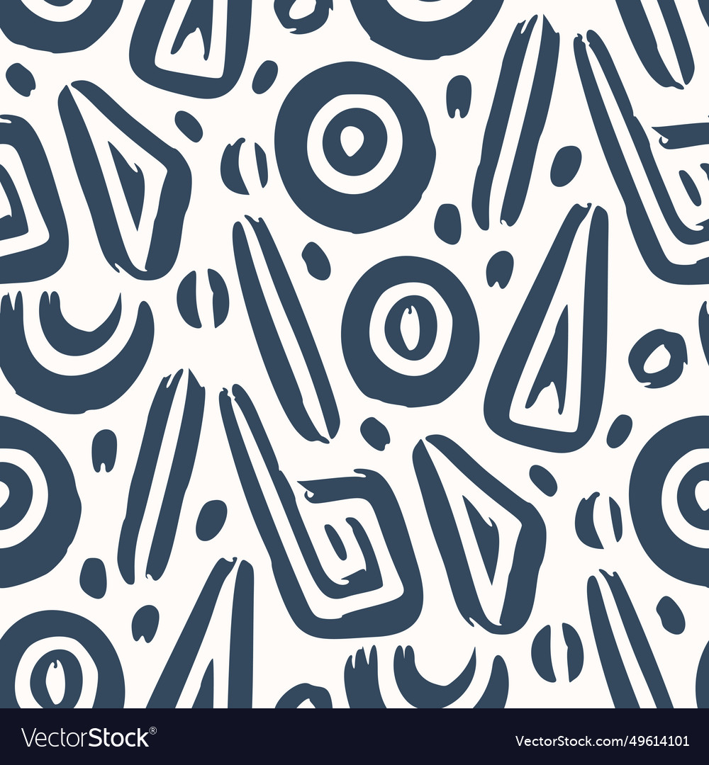 Seamless pattern with a simple abstract drawing Vector Image
