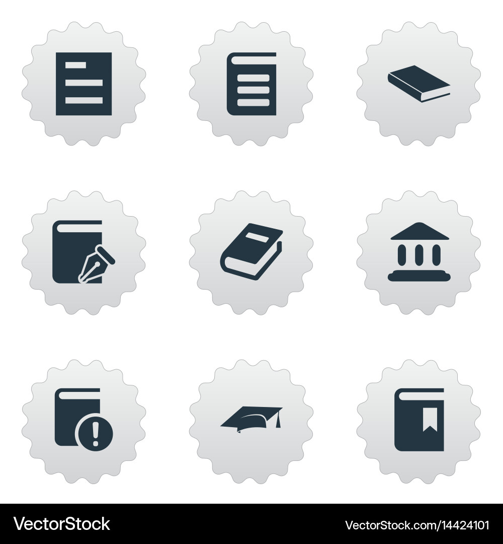 Set of simple reading icons Royalty Free Vector Image