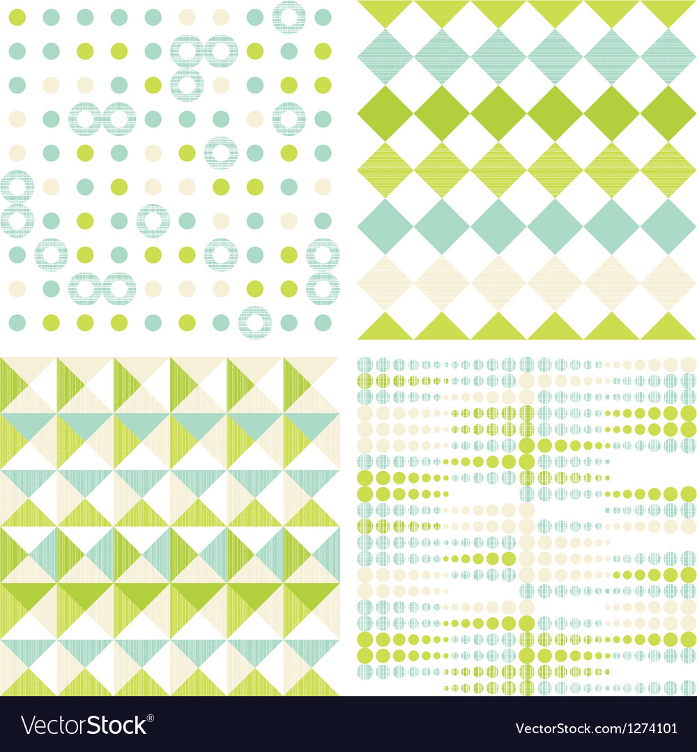 Turquoise retro patterns Royalty Free Vector Image