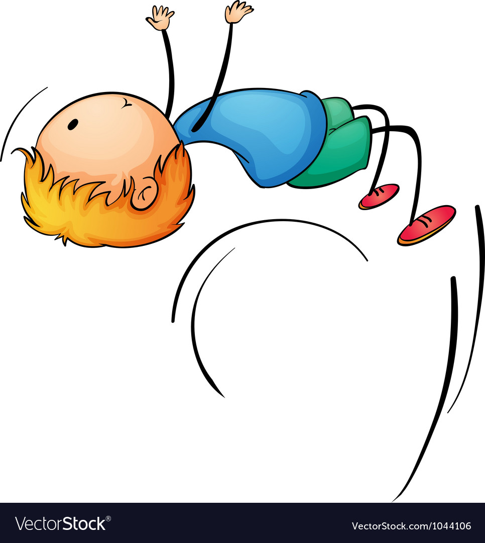 Backflip boy Royalty Free Vector Image - VectorStock