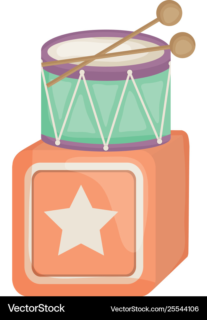 Drum musical instrument and cube toys square frame