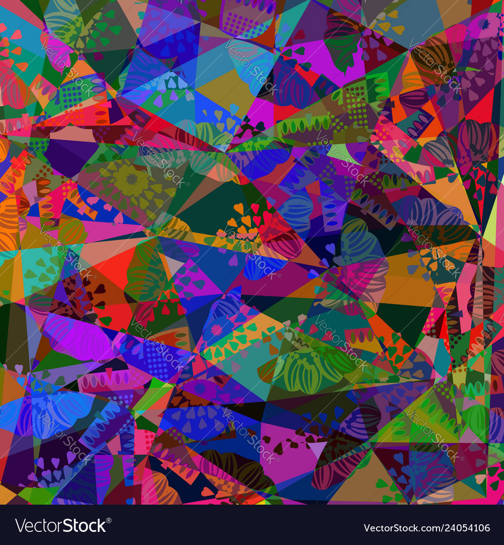 Geometric and floral background design Royalty Free Vector