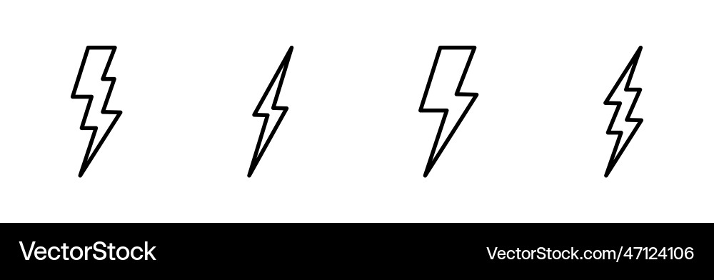 Lightning icon electric icon power icon energy Vector Image