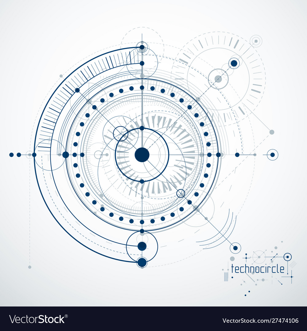 Mechanical engineering technology abstract Vector Image