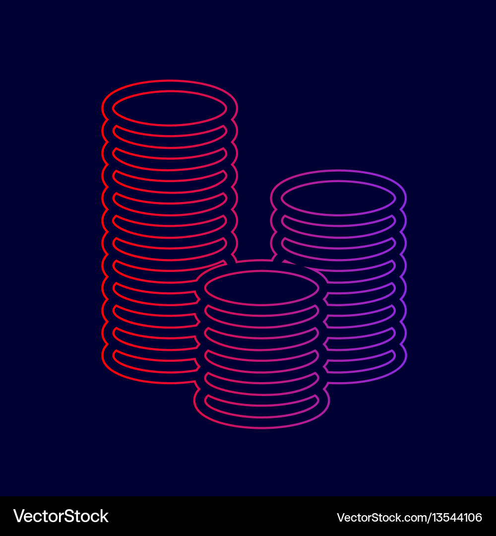 Money sign line icon Royalty Free Vector Image