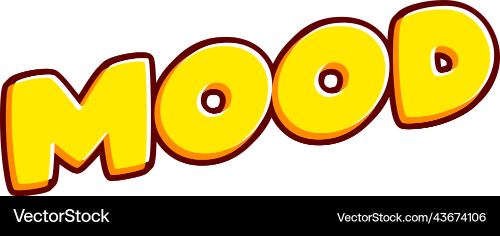 Mood good lettering isolated on white Royalty Free Vector