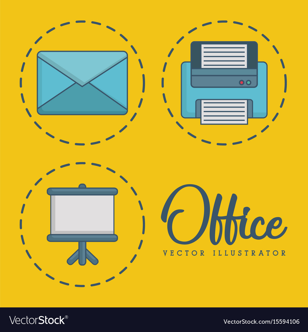 Office elements design Royalty Free Vector Image