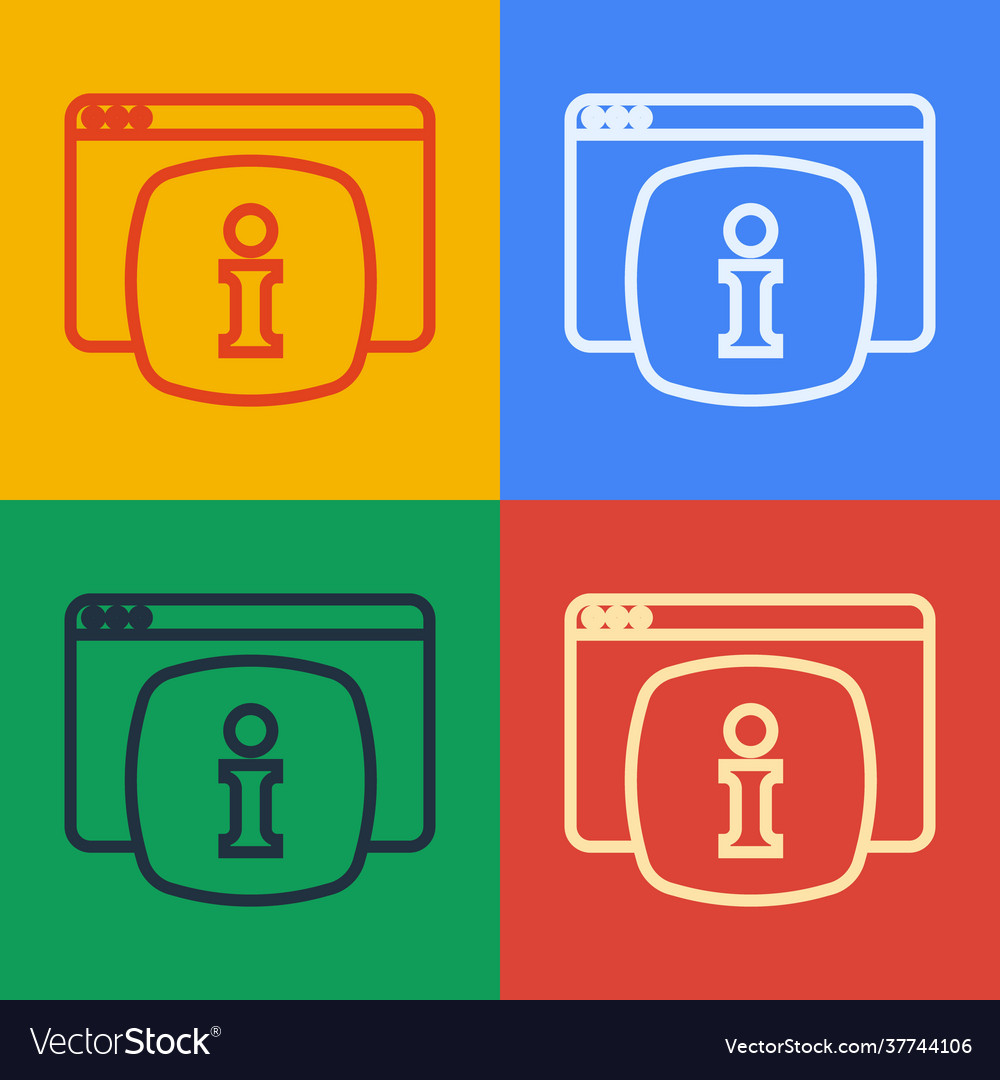 Pop art line computer monitor with text faq Vector Image