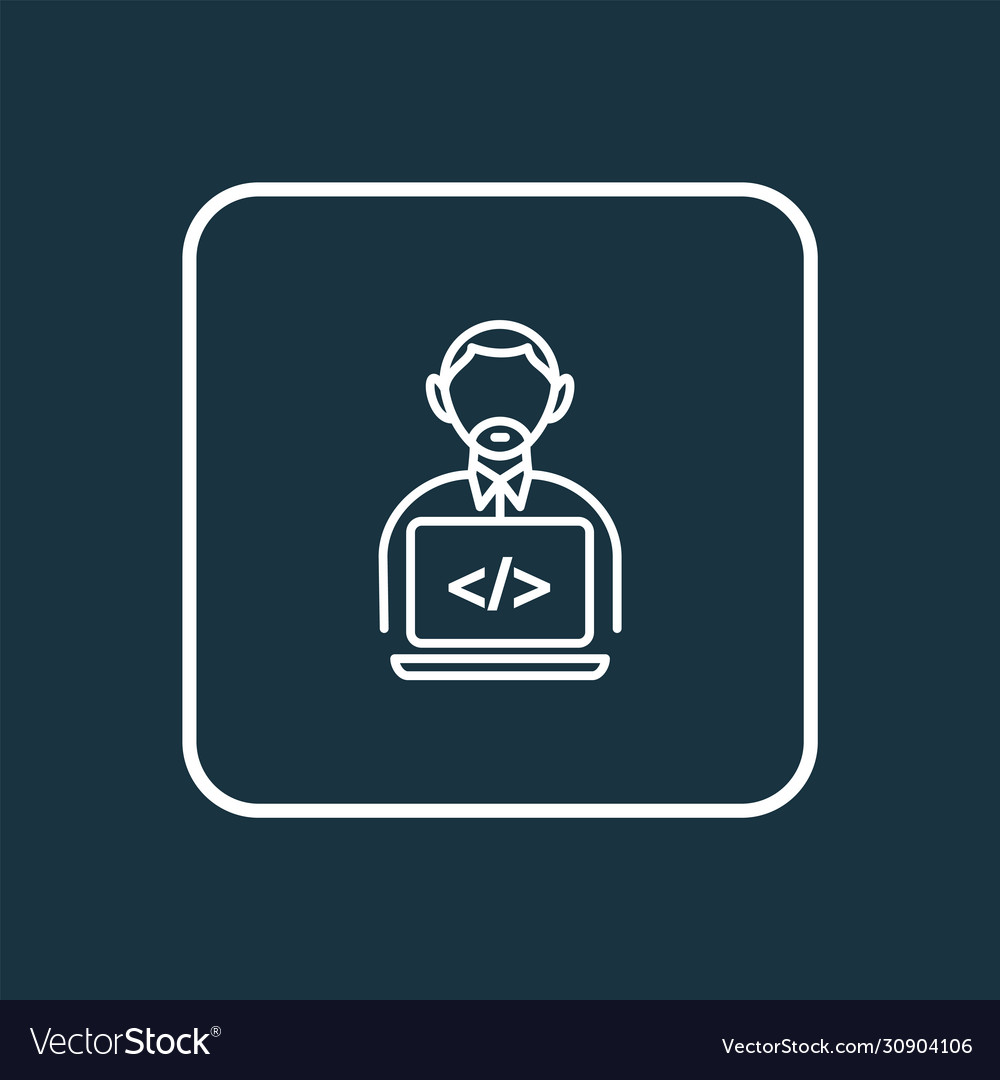 Programmer icon line symbol premium quality Vector Image