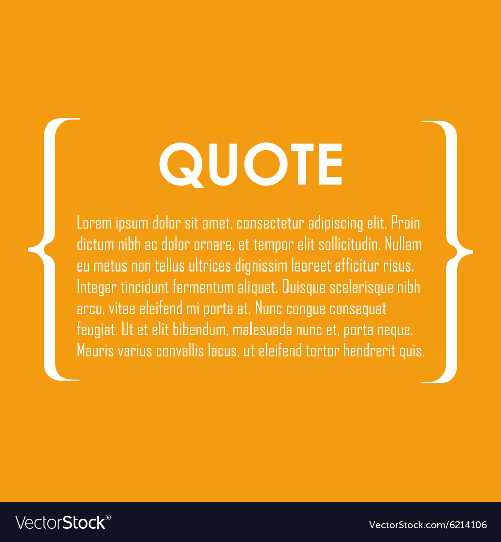 Quote text bubble Royalty Free Vector Image - VectorStock