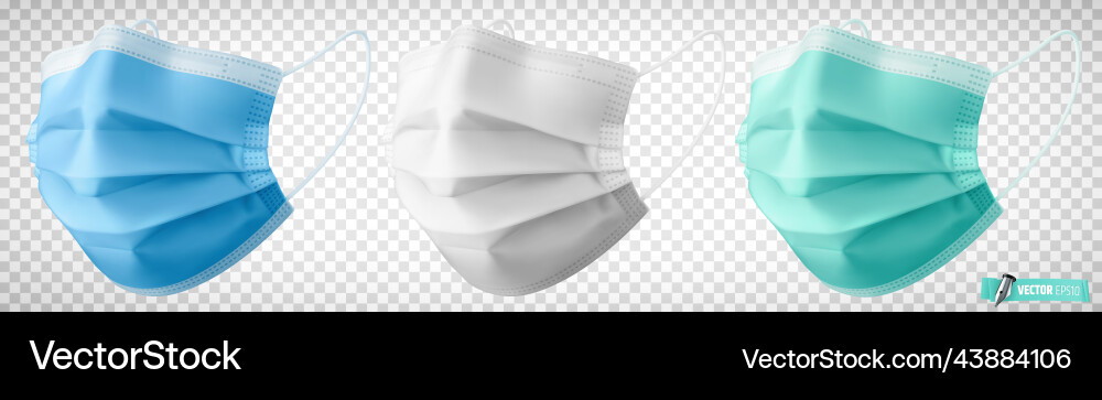 Realistic medical face masks Royalty Free Vector Image