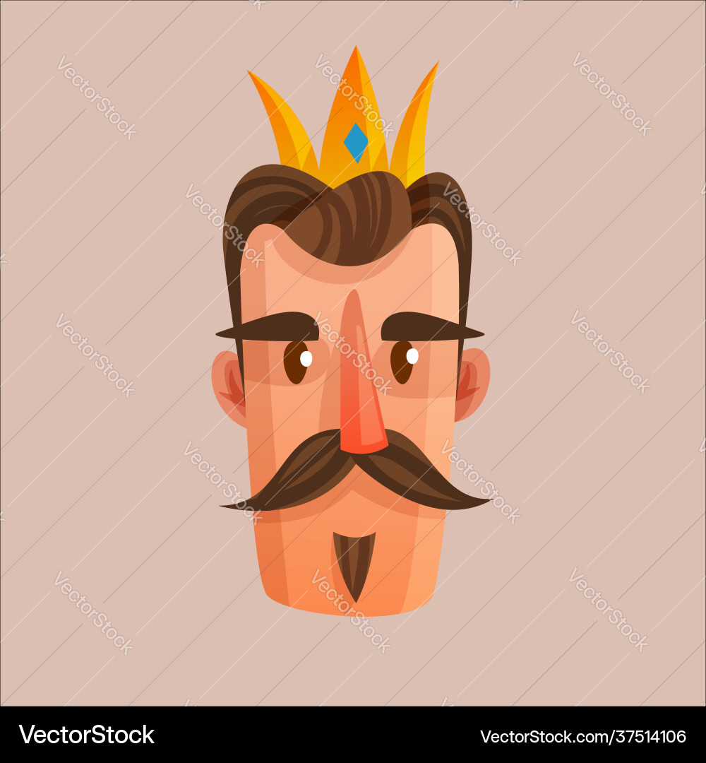 Royal character cartoon Royalty Free Vector Image