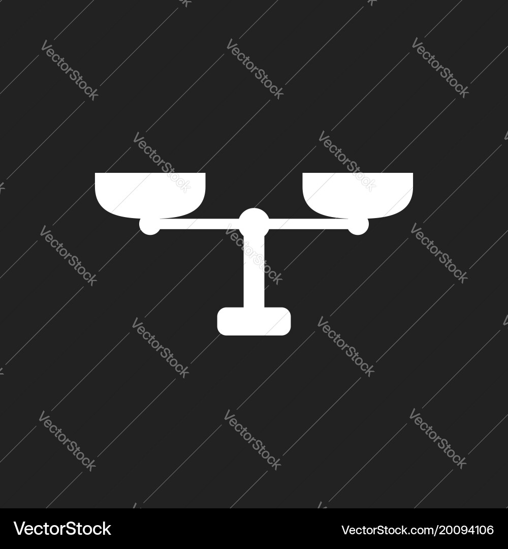 Scale weigher icon balance sign Royalty Free Vector Image