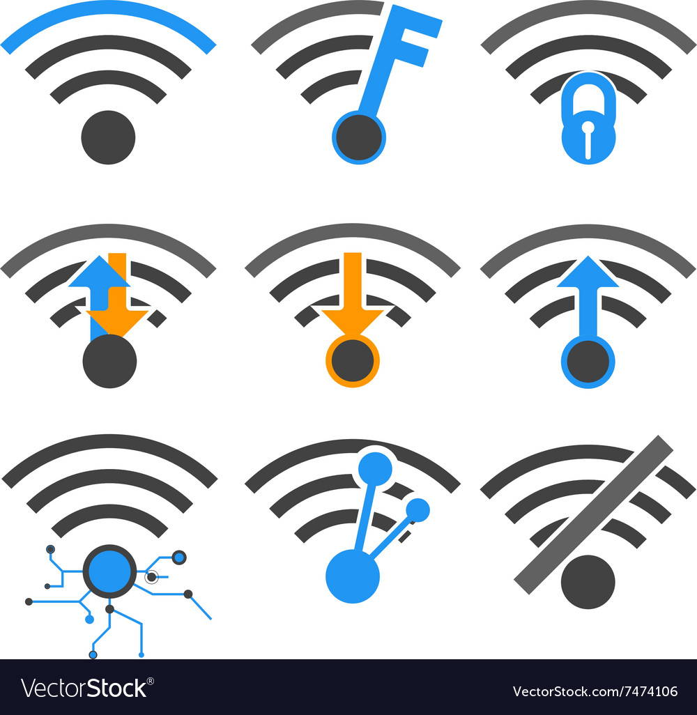 Wireless internet network Royalty Free Vector Image