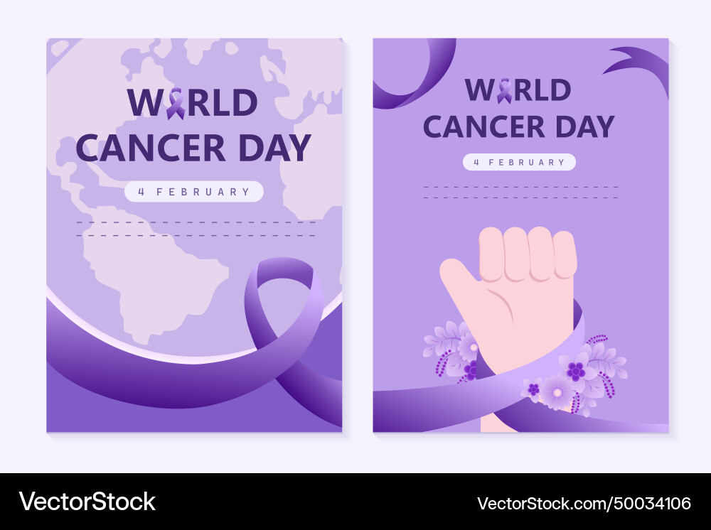 World cancer day campaign Royalty Free Vector Image