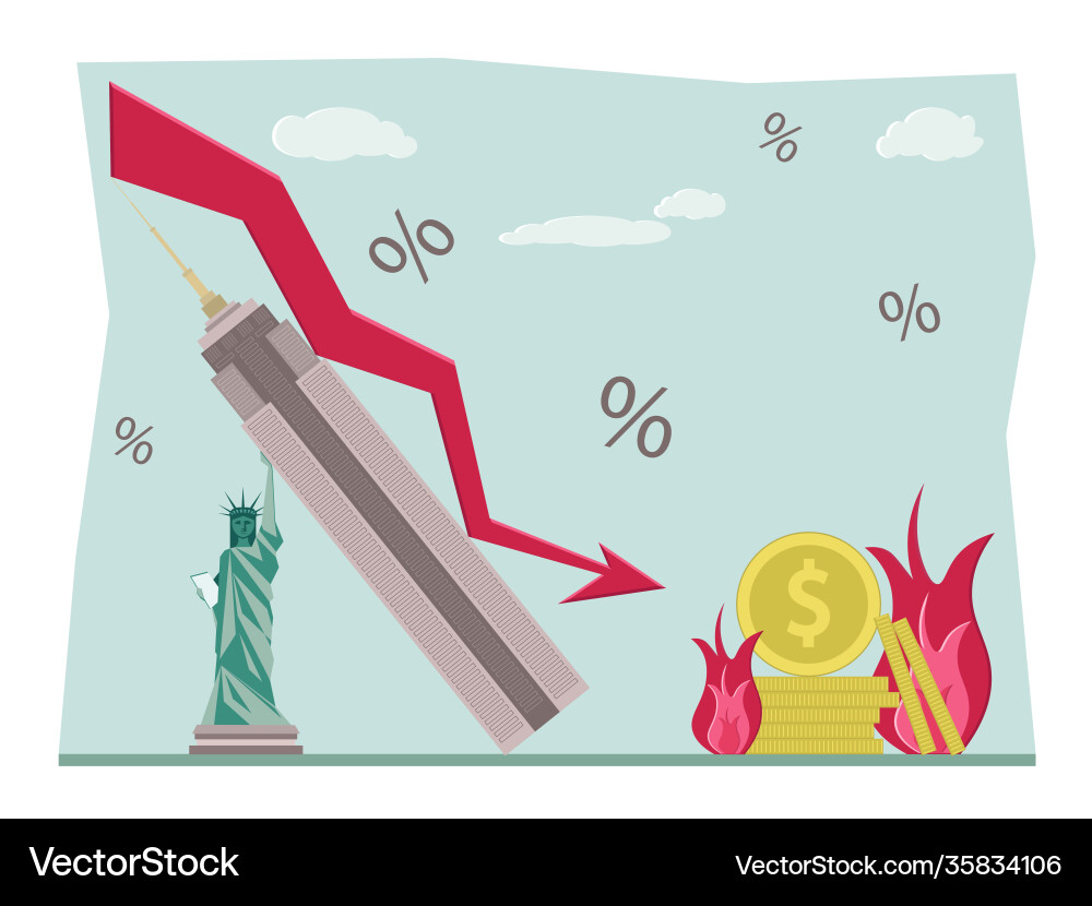 World financial crisis Royalty Free Vector Image