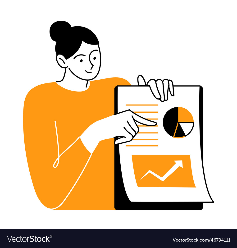 Analytics progress indicator businesswoman analyst