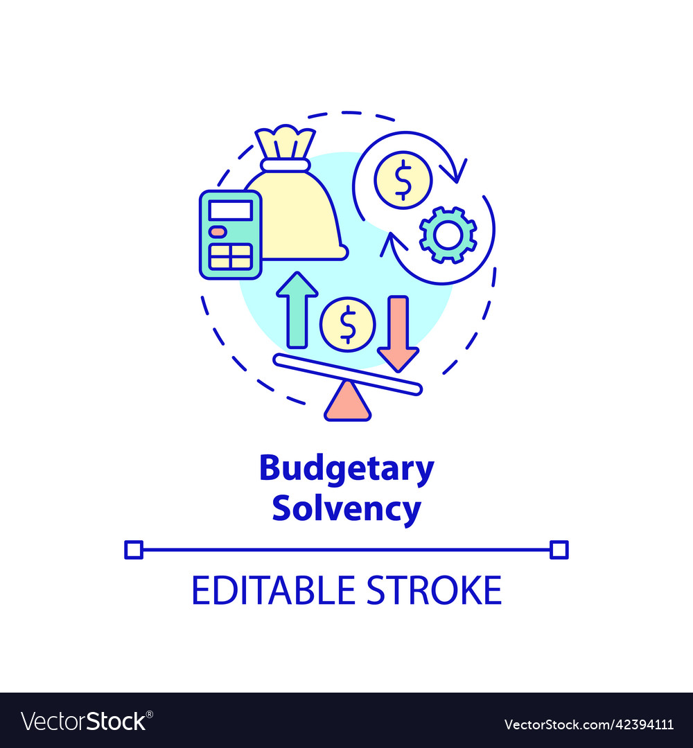 Budgetary solvency concept icon Royalty Free Vector Image Budgetary solvency concept icon Royalty Free Vector Image