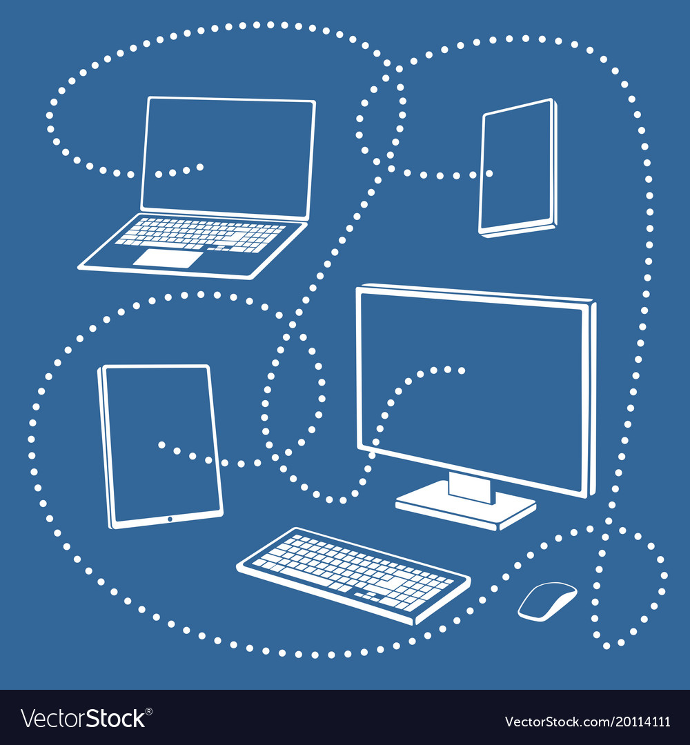 Computer technology and internet Royalty Free Vector Image