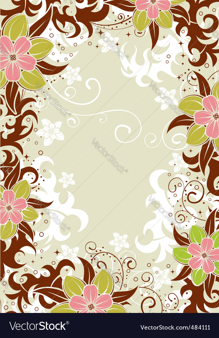 Flower frame Royalty Free Vector Image - VectorStock