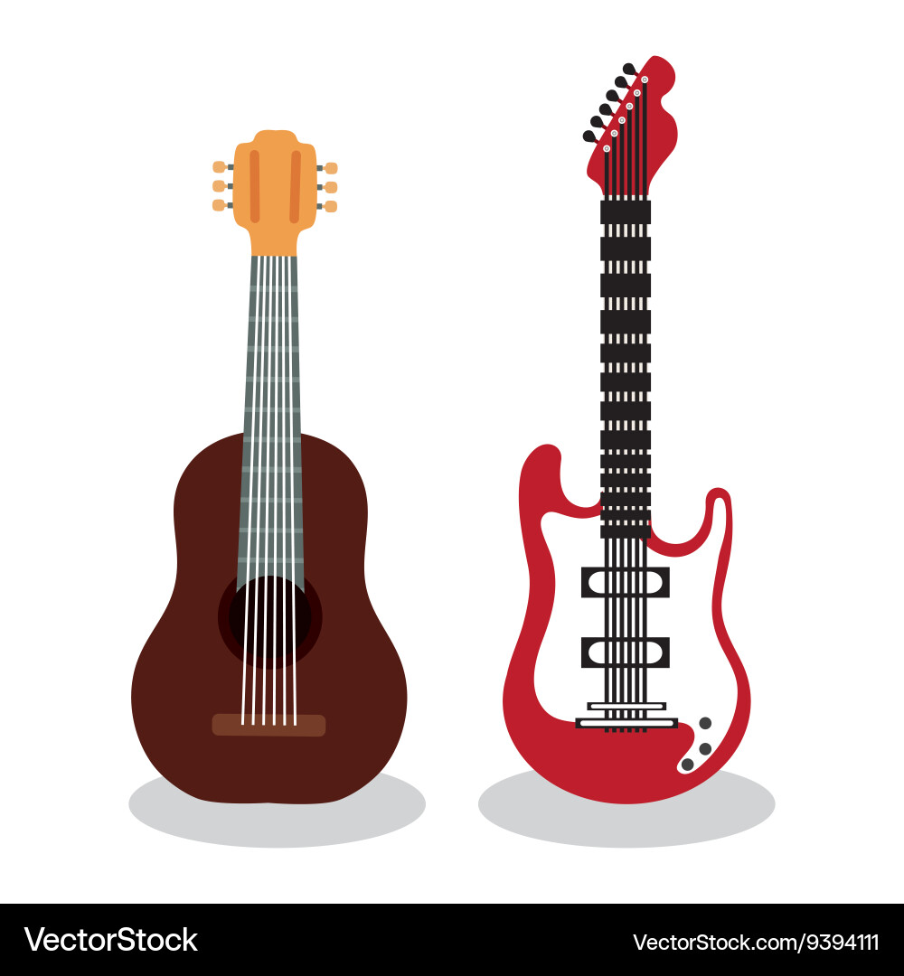Guitar icon music instrument graphic Royalty Free Vector