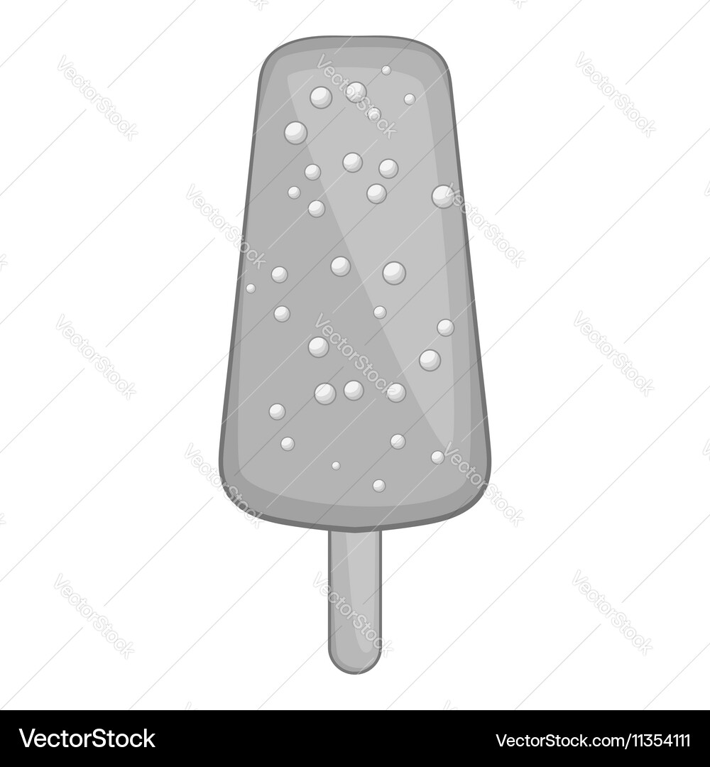 Ice lolly icon gray monochrome style Royalty Free Vector
