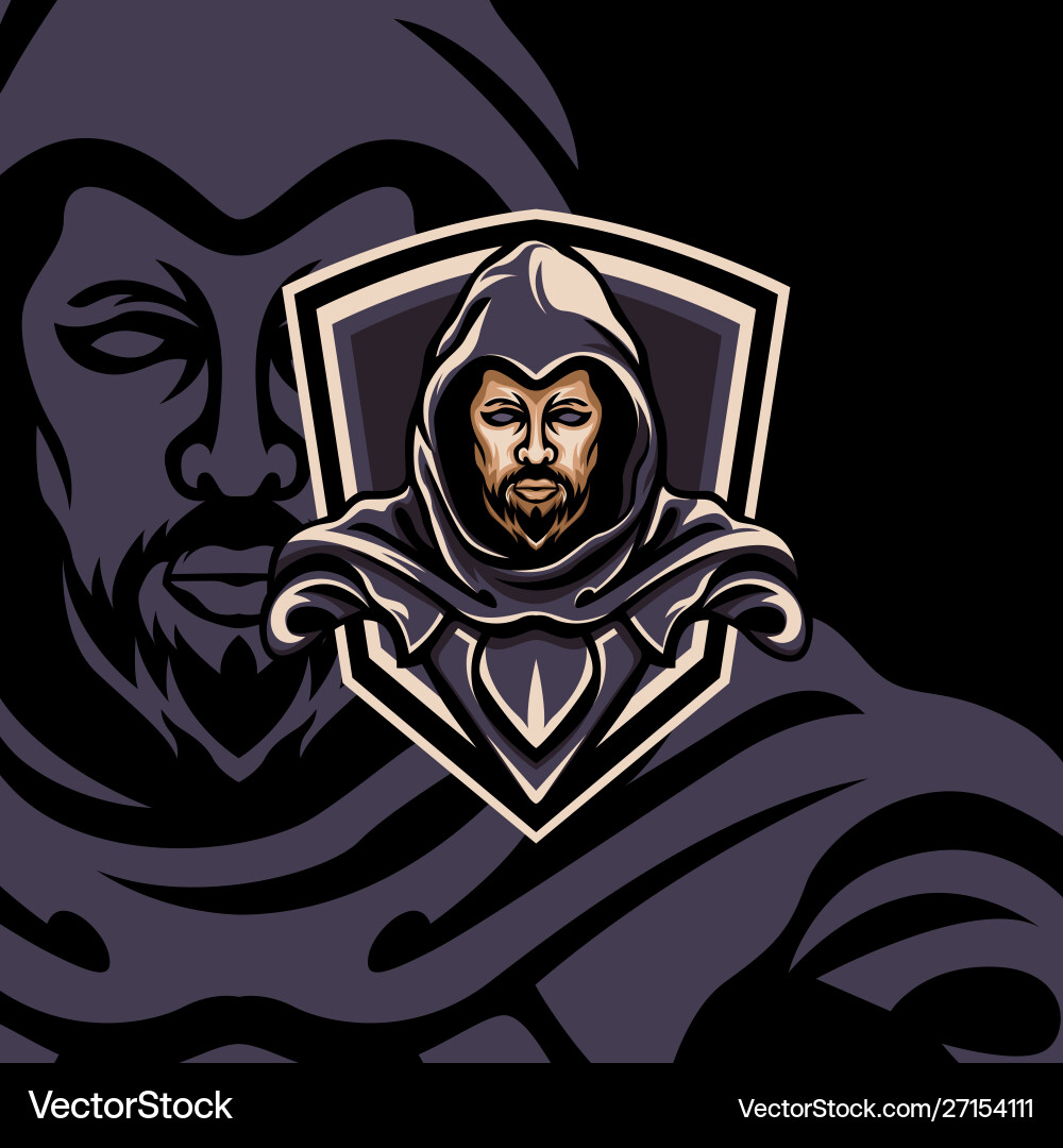Leader shield esport gaming mascot Royalty Free Vector Image