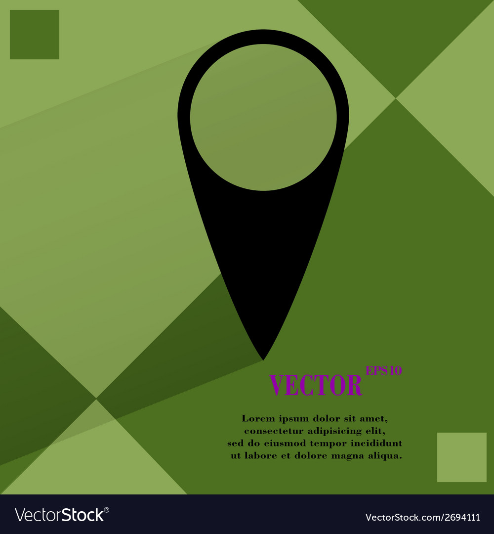 Map pointers flat modern web button Royalty Free Vector