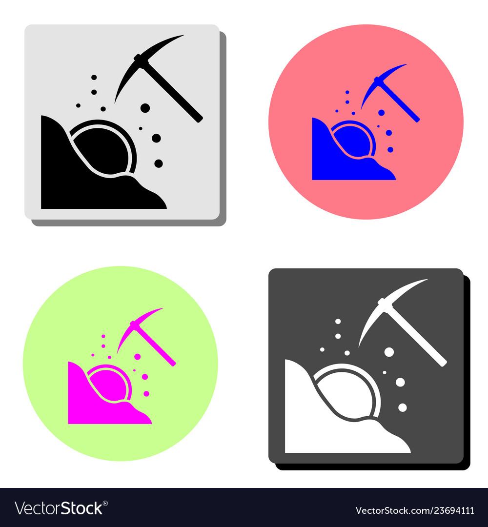 Mining flat icon Royalty Free Vector Image - VectorStock Mining flat icon Royalty Free Vector Image - VectorStock