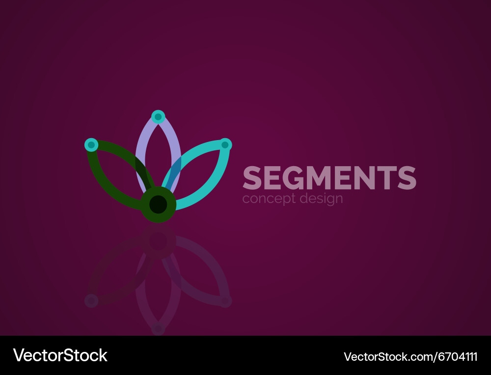 Outline minimal abstract geometric logo Royalty Free Vector