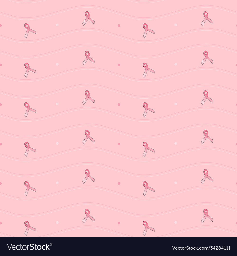 Ribbon seamless pattern on pastel pink background Vector Image