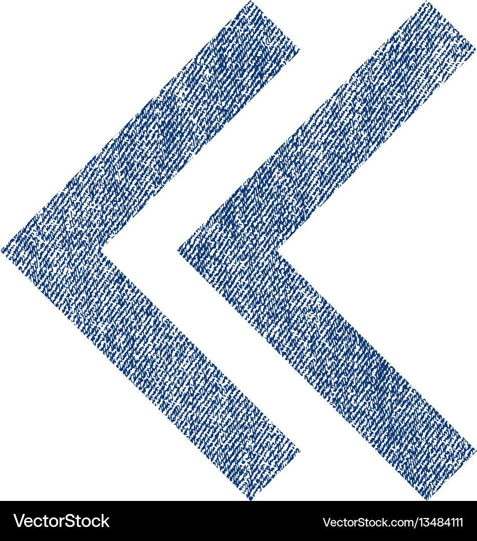 Shift left fabric textured icon Royalty Free Vector Image