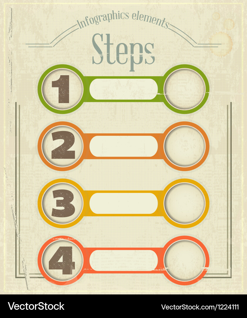 Vintage infographics design in retro style Vector Image