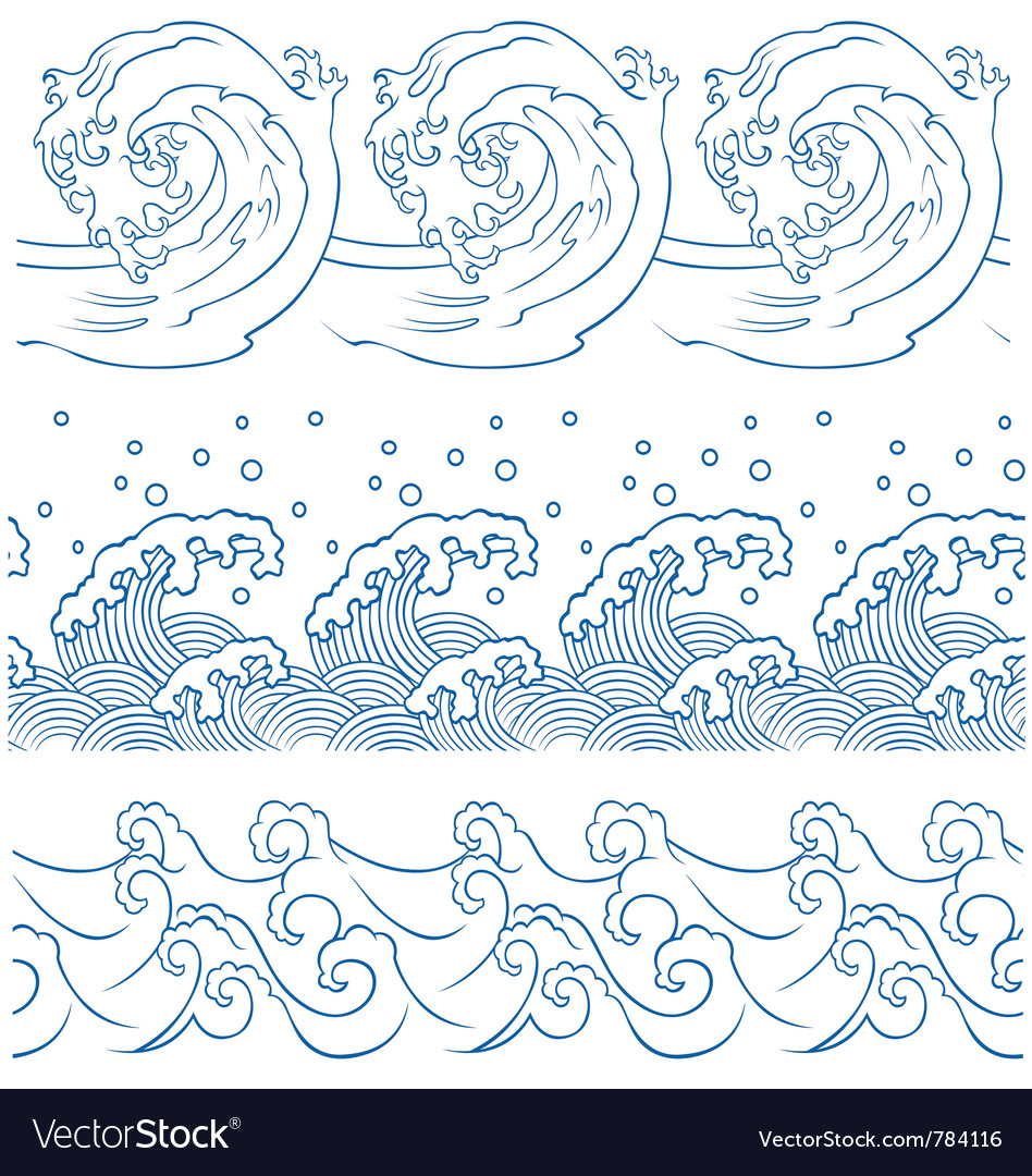 Seamless wave Royalty Free Vector Image - VectorStock