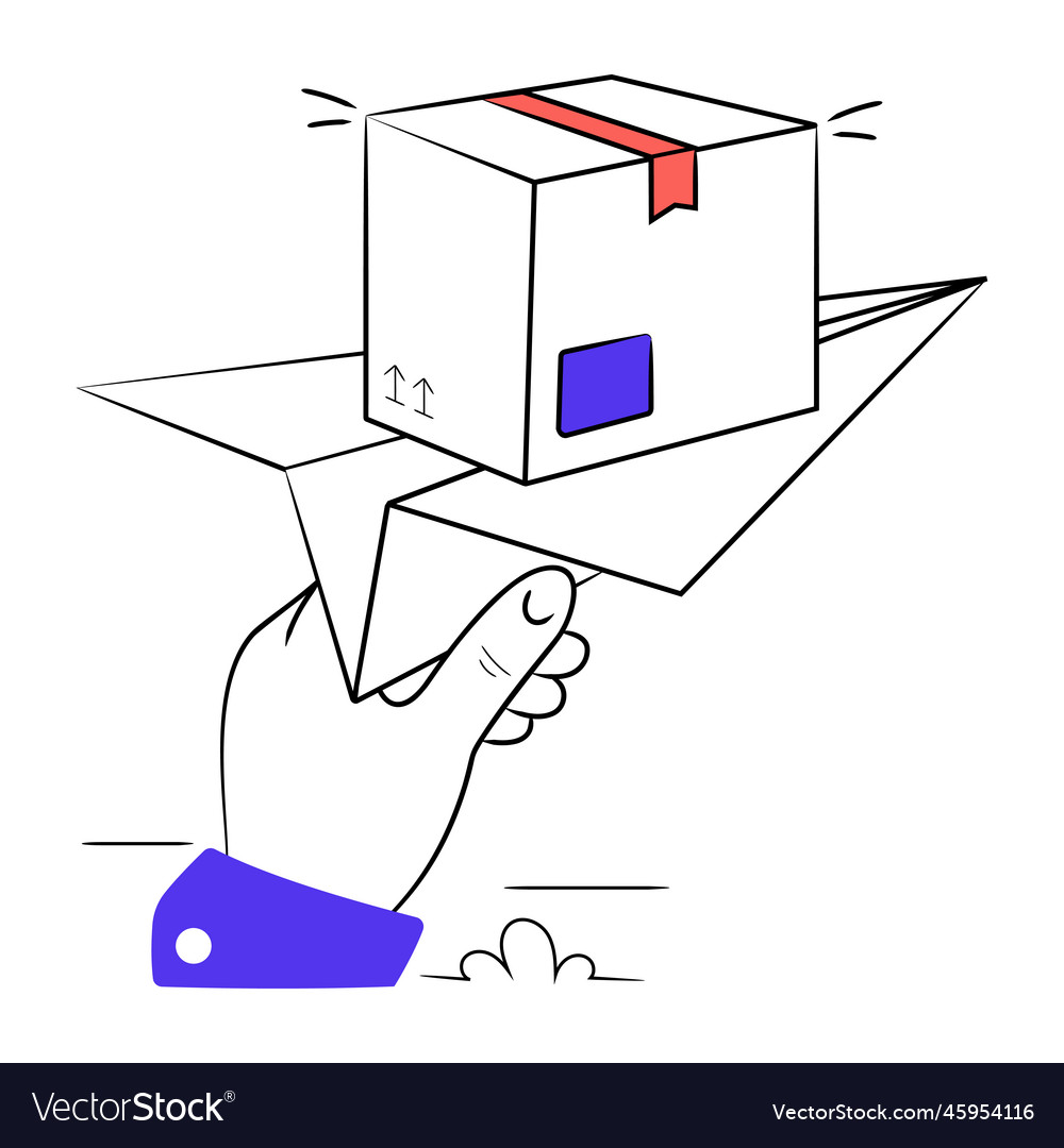 Send parcel Royalty Free Vector Image - VectorStock