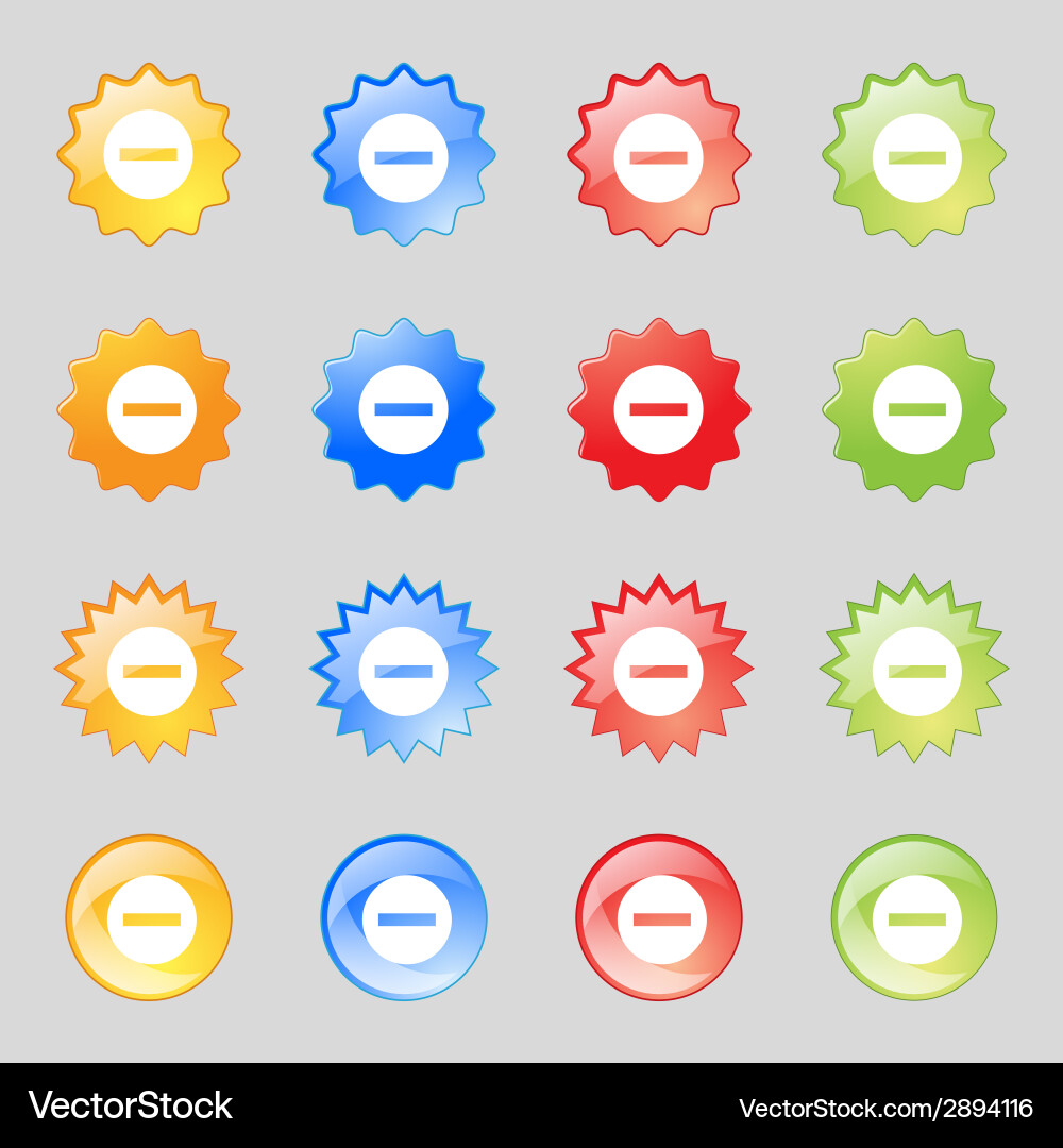 Stop sign icon prohibition symbol no set Vector Image
