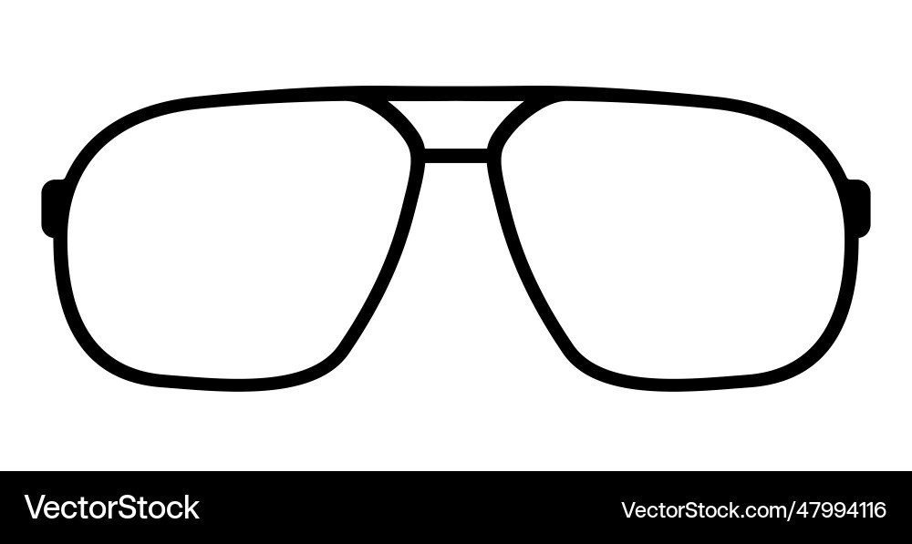 Teardrop shape frame glasses fashion accessory Vector Image