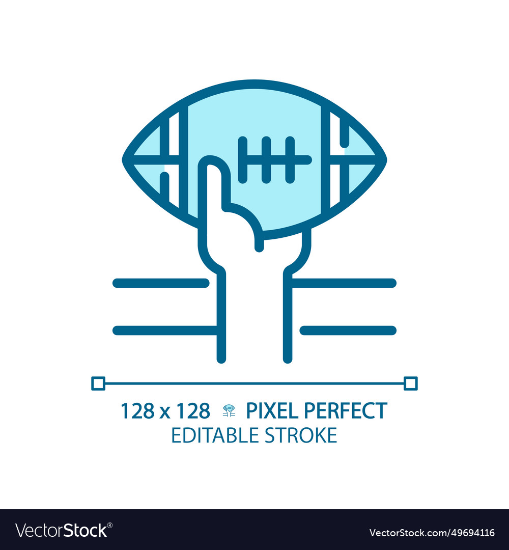 Touchdown light blue icon Royalty Free Vector Image