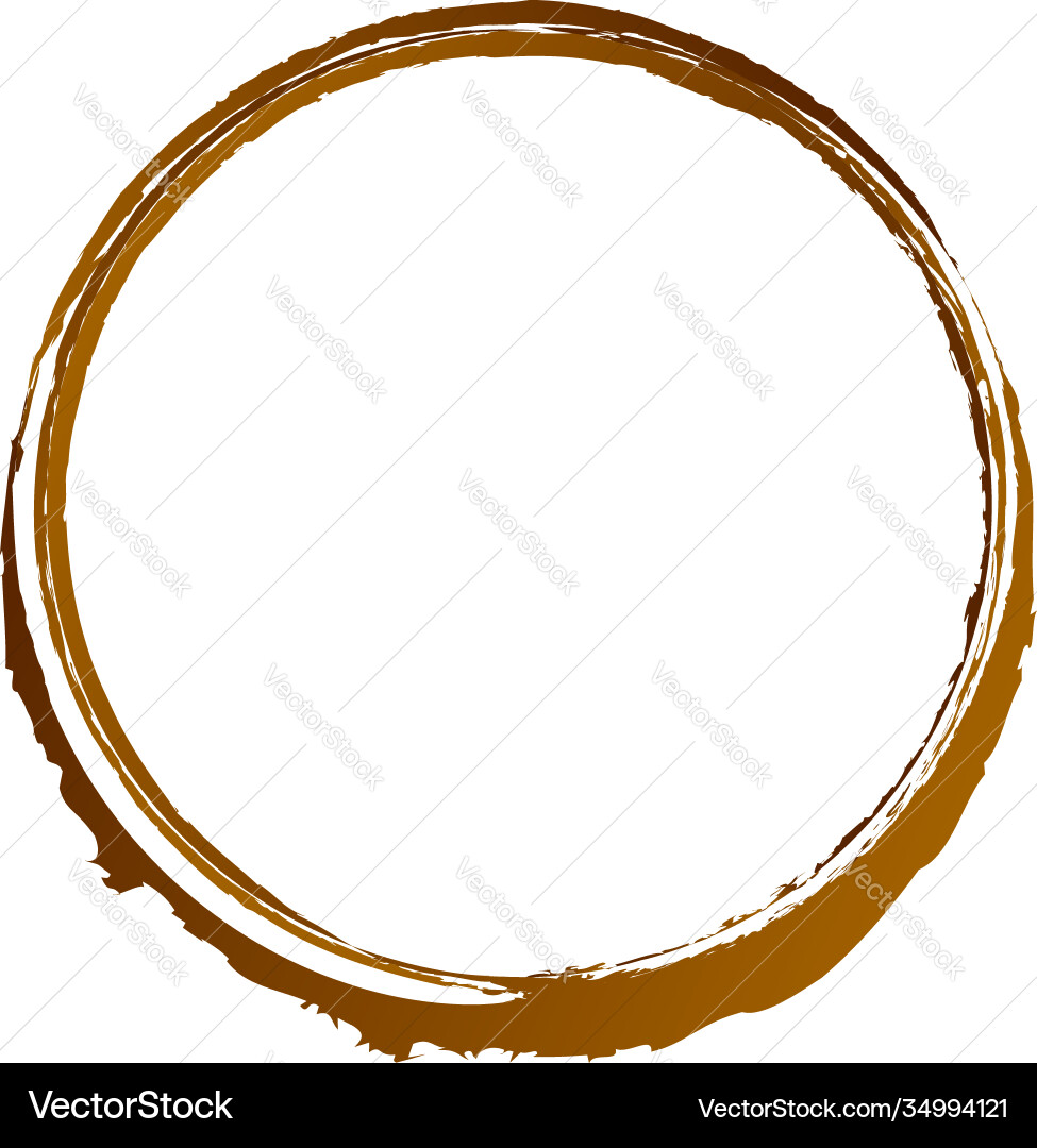 Brown dirt mud grungy grunge textured circle Vector Image
