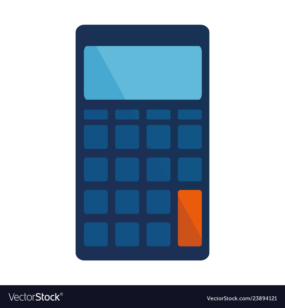 Calculator math isolated icon Royalty Free Vector Image