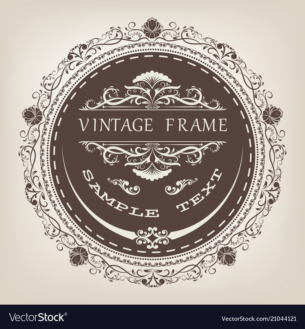 Circle vintage frame Royalty Free Vector Image