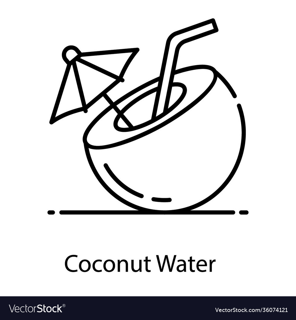 Coconut water Royalty Free Vector Image - VectorStock