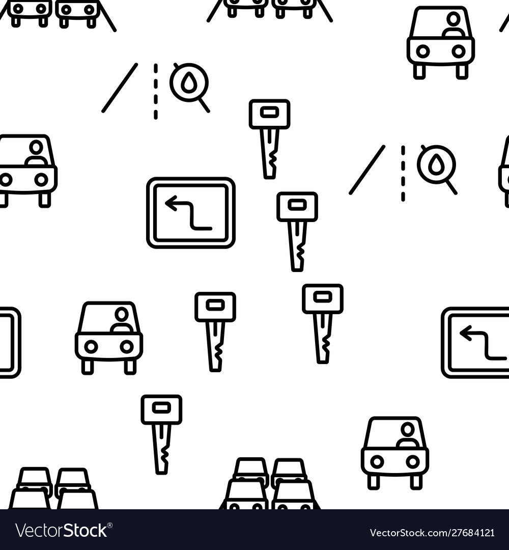 Driver seamless pattern Royalty Free Vector Image