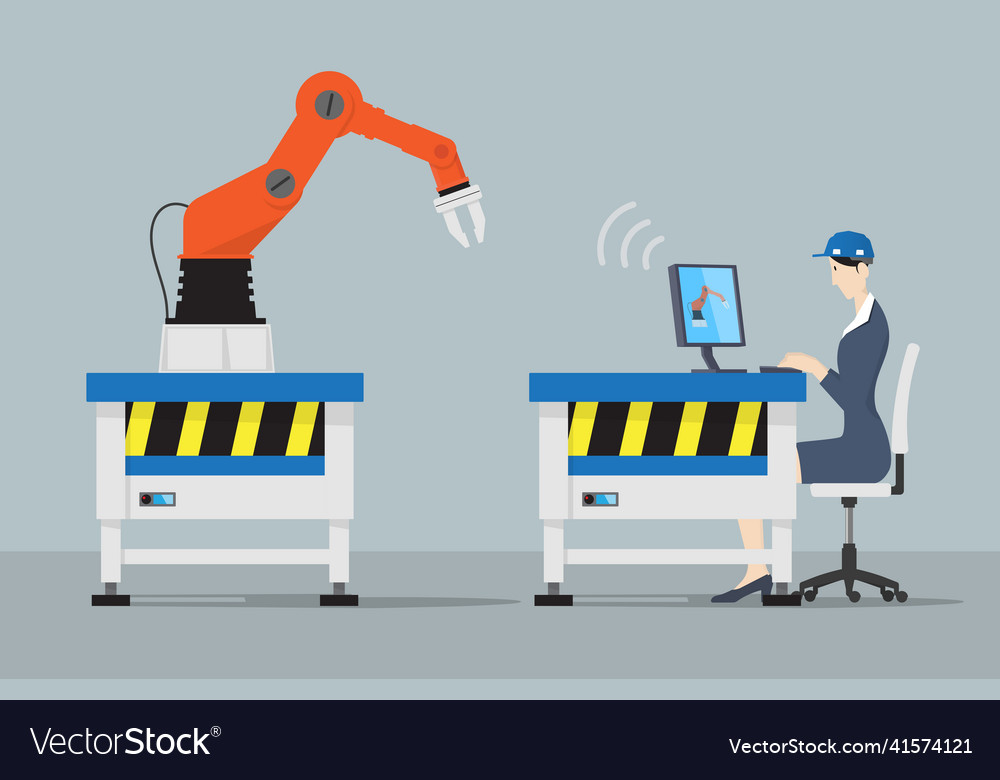 Factory automation concept Royalty Free Vector Image