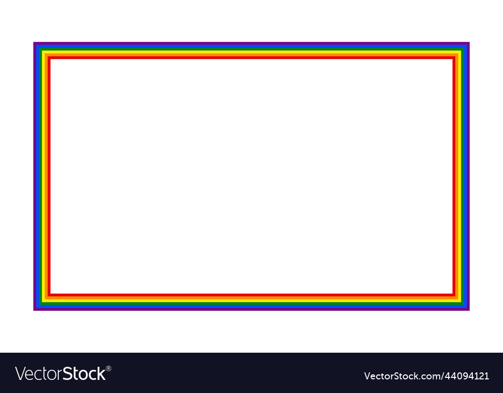 Flag lgbt icon squared frame template design Vector Image